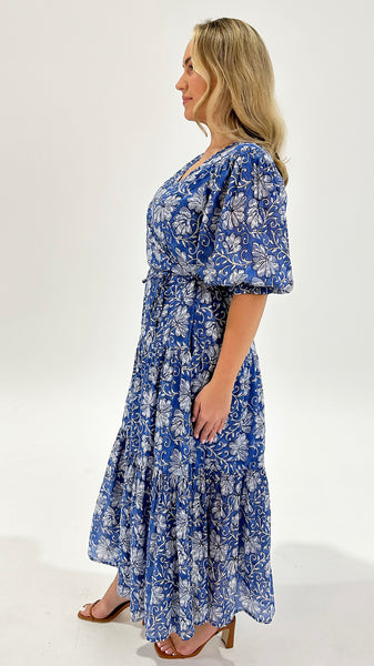 Talisman Tara Wrap Dress Blue Blossom – MintFashionBoutique